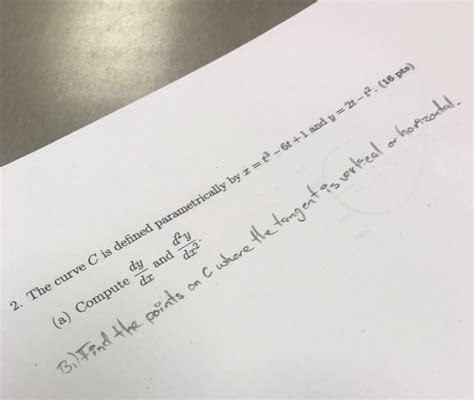 Solved The Curve C Is Defined Parametrically By X T T Chegg