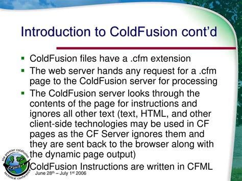 Cf101 Welcome To Coldfusion Ppt Download