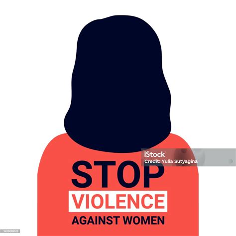 텍스트가있는 여성의 뒷면 여성에 대한 폭력 자유 권리를 중단하십시오 여성에 대한 폭력의 제거 피해자 익명의 소녀 왕따 벡터