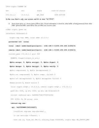 Crypto Map Based IPsec VPN Fundamentals Negotiation And Configuration DOCX Internet