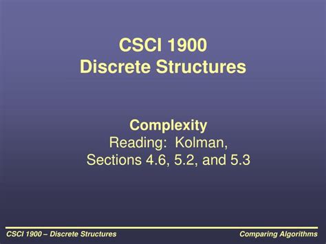Ppt Csci Discrete Structures Powerpoint Presentation Free