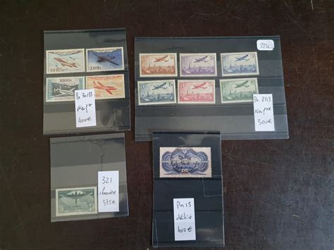lot de timbres poste de France sur le thème aérien PA obl PA PA