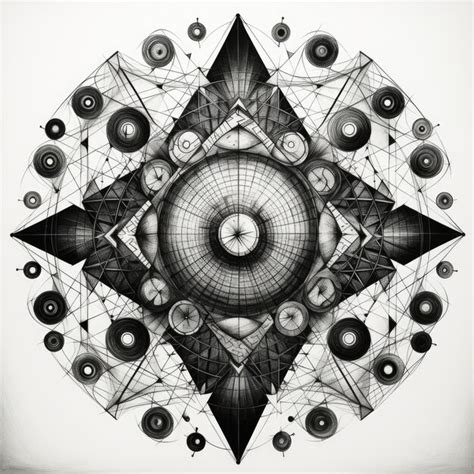 Premium Ai Image Exploring Symmetry And Geometry Line Art Circles