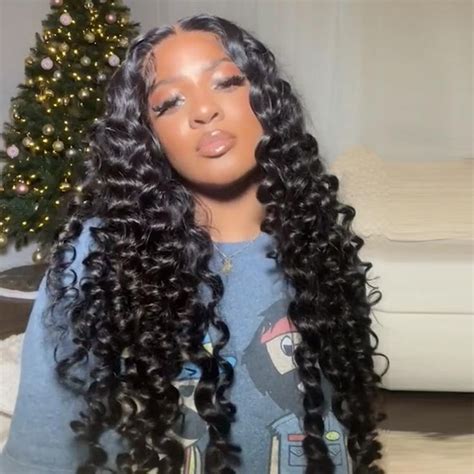 250 Density Super Bouncy Loose Curly Human Hair Wigs For Sale Front