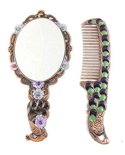 Modern Polished Hand Looking Mirror Comb Set For Household At 250
