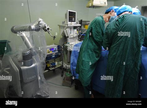The Surgical Robot Tinavi Or Tianji In Chinese Is Pictured In An