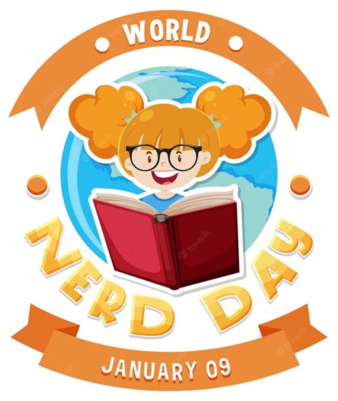 Free Vector World Nerd Day Banner Design