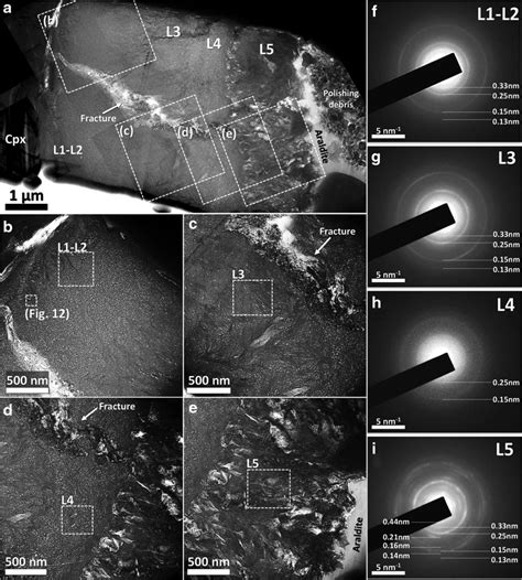 Bright Field TEM Images Of The FIB Slice Extracted From A Perpendicular
