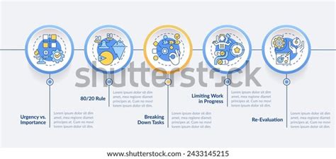 Prioritization Principles Focus Control Circle Infographic Stock Vector