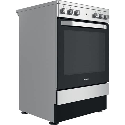 Refurbished Hotpoint Hs67v5khx 60cm Electric Cooker With Ceramic Hob