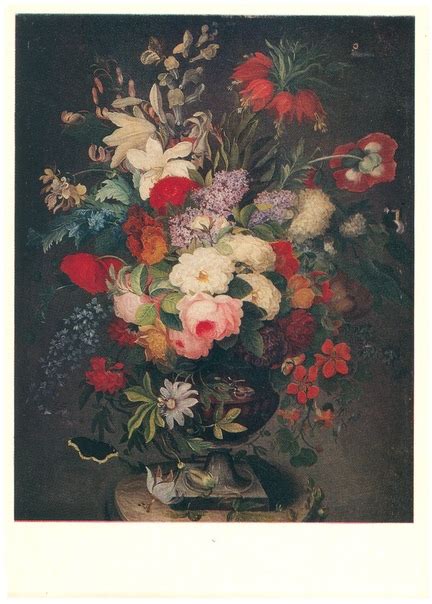 Картины польских художников Хенрыка Байер [1782 1855] Henryka Beyer Букет цветов 1827