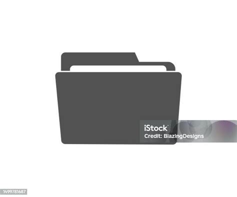 Icône De Dossier Icône De Document Jeu Dicônes De Dossier Ouvert Plat