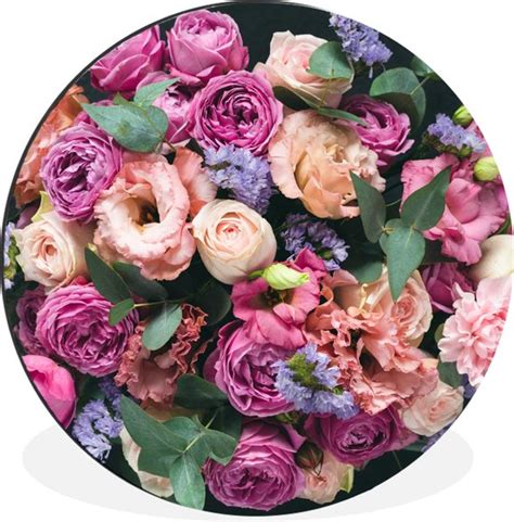 WallCircle Wandcirkel Muurcirkel Bloemen Pastel Roze