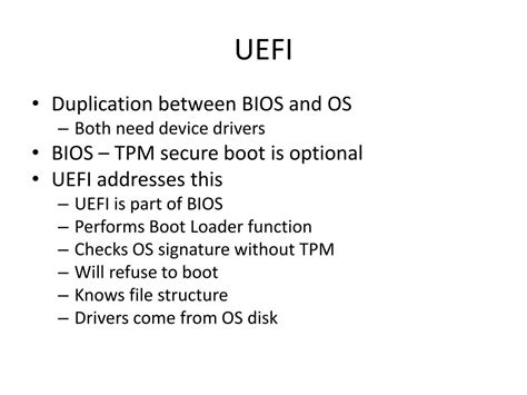 Ppt Tpm Uefi Trusted Boot Secure Boot Powerpoint Presentation