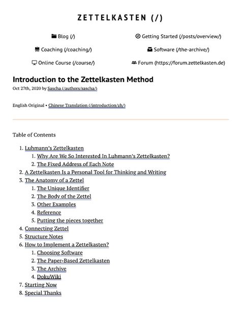 Zettelkasten Introduction Pdf