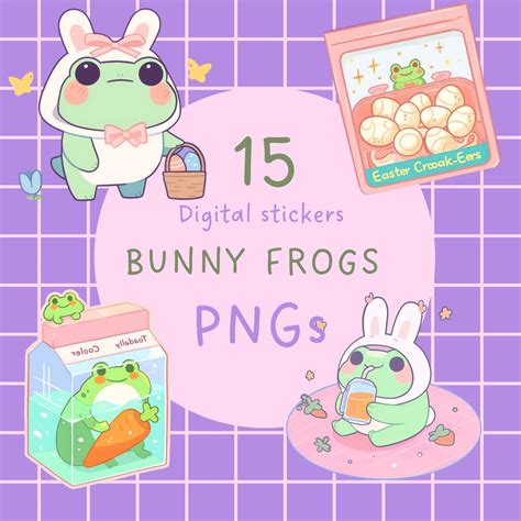 Frog Png Kawaii Food Sticker Easter Frog Png Anime Sticker Kawaii Frog