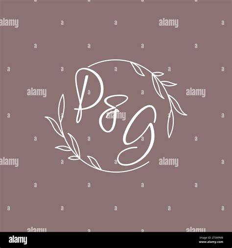 Pg Wedding Initials Monogram Logo Ideas Vector Graphic Stock Vector