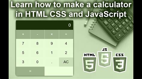 How To Make A Calculator In Html Css And Javascript Asmr Coding Youtube