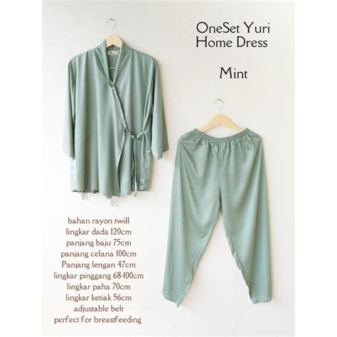Jual Oneset Yuri Home Dress Kimono Setelan Piyama Daster Busui Lahiran