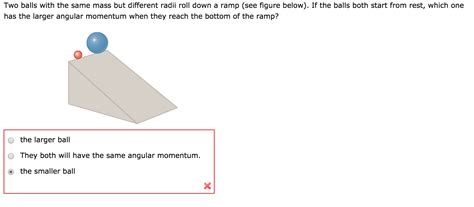 solved two balls with the same mass but different radii r