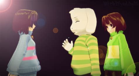 Frisk Asriel And Chara By Michifreddy On Deviantart