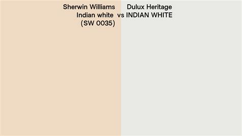 Sherwin Williams Indian White Sw 0035 Vs Dulux Heritage Indian White