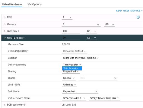 Thick Provision Disk Type Is Missing Vsphere Storage Appliance