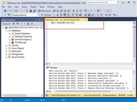 How To Repair Corrupt Sql Database Using Dbcc Checkdb Command