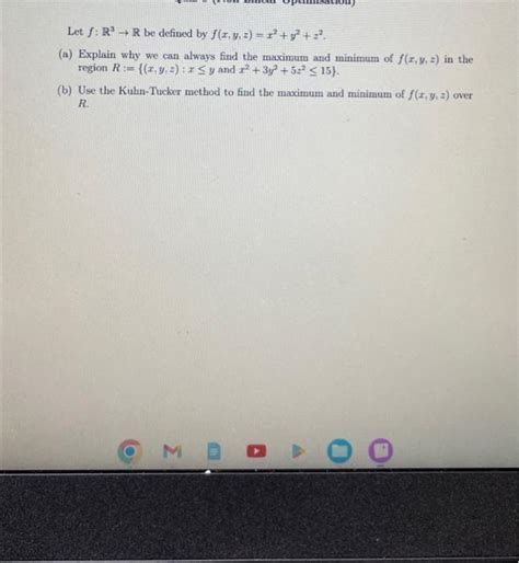 Solved Let F R3R Be Defined By F X Y Z X2 Y2 Z2 A Chegg