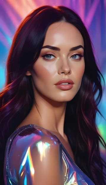 Portrait Of Hot Actress Megan Fox Premium Ai Generated Image