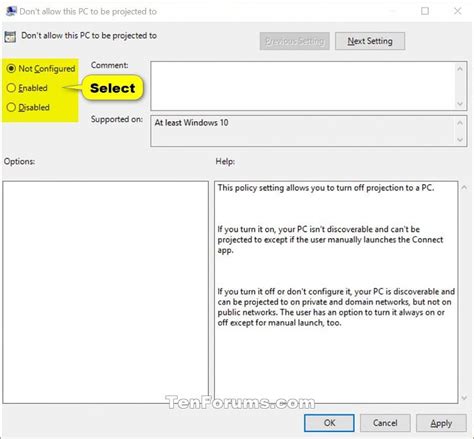 enable or disable projecting to this pc in windows 10 tutorials