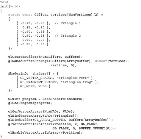 Code Snippets OpenGL Programming Guide The Official Guide To