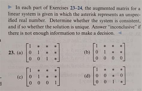 solved in exercises 3 4 suppose that the augmented matrix