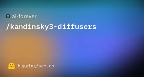 Ai Forever Kandinsky3 Diffusers Hugging Face