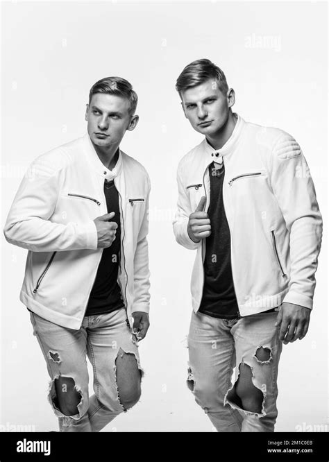 Guys Wear Casual Outfit Young Confident Brothers Confident Fashion