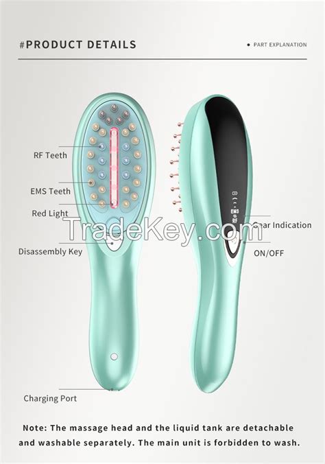 Kimairay Electric Scalp Massager Mirco Vibration Red Light Rf Massage