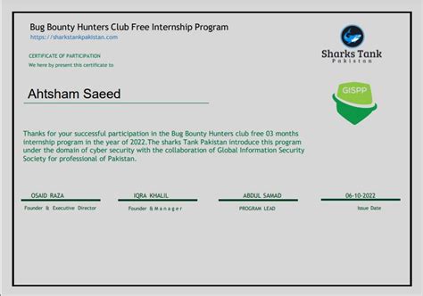 Ahtsham Saeed On Linkedin Gissp Sharktankpakistan Bughunting