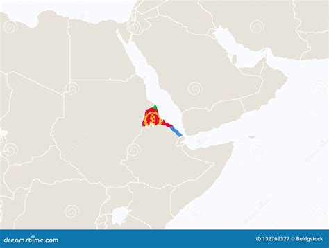 Africa With Highlighted Eritrea Map Stock Vector Illustration Of Information City