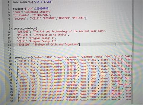 solved basic python list and dictionaries and source code