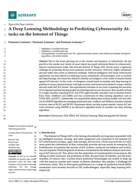 A Deep Learning Methodology To Predicting Cybersecurity Attacks On The