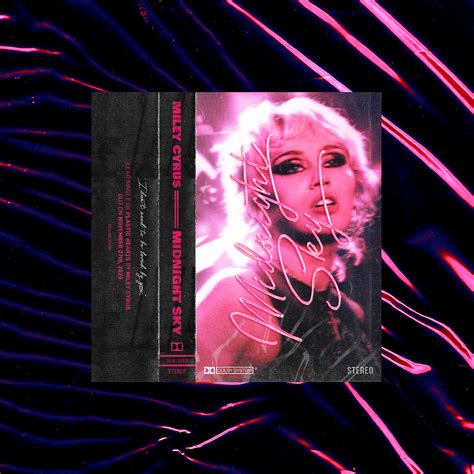 Midnight Sky Miley Cyrus Cassette Tape Poster On Behance