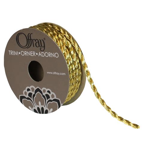 Simplicity Trim Gold 5 Mm 2 Ply Twisted Metallic Cord Trim Great For