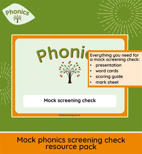 Mock Phonics Screening Check Pack Year 1 Assessment Resource