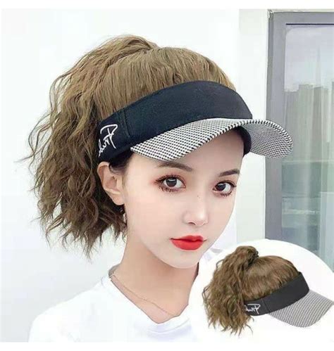 썬캡 포니테일 묶은머리 모자가발 여성 포니테일 가발 헤어스타일 변화 티몬
