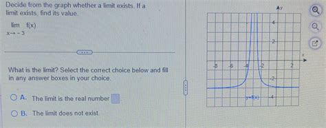 Solved Decide From The Graph Whether A Limit Exists If Chegg Com