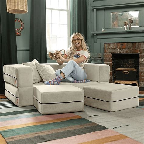 Alfy Ivory Beige Velvet Plush Loveseat And Ottoman Set Rooms To Go