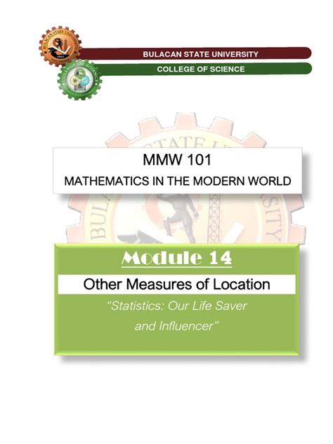 Final Module 14 Other Measures Of Location Pdf Quantile Percentile