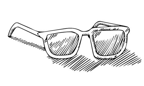 Premium Vector A Drawing Of A Pair Of Sunglasses With A Pair Of