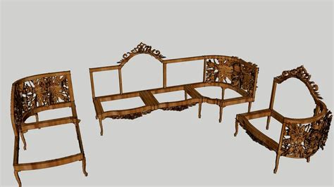 U Shape Sofa 3d Model