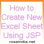 How To Create New Excel Sheet Using JSP